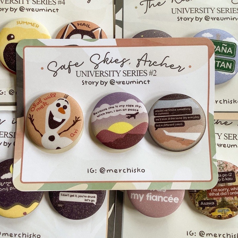 University Series button pins by 4reuminct | Lazada PH