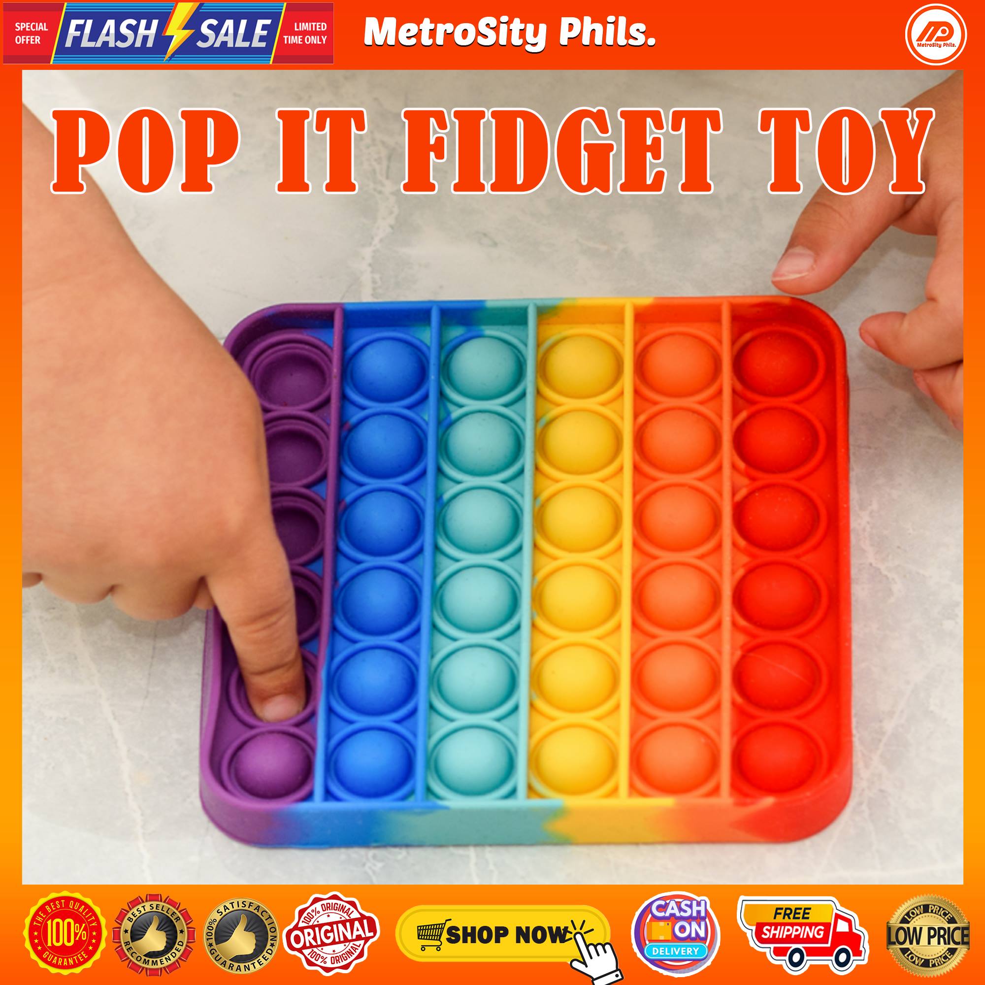 TRENDING POP ITS ROUND FIDGET TOY PUSH BUBBLE STRESS RELIEF KIDS, POP ...