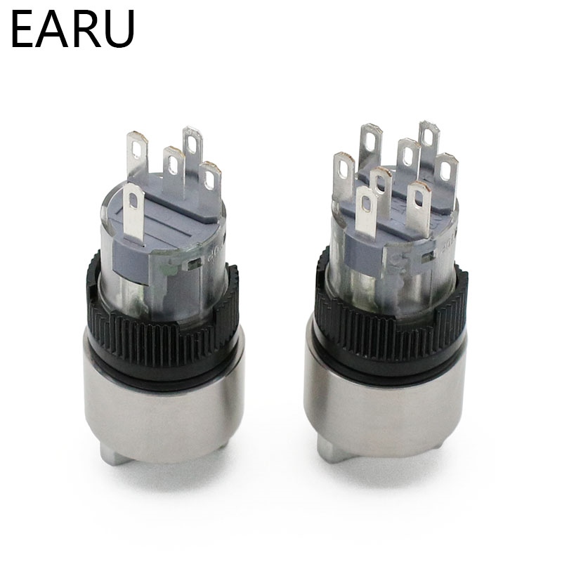 16mm Self return Momentary Self locking Fixation Waterproof DPDT ...