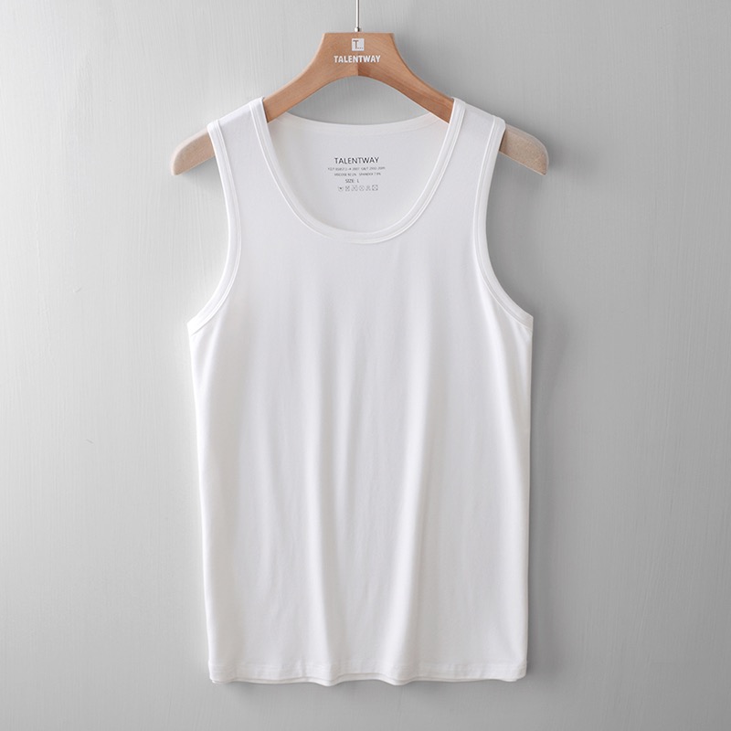 Men'S Cotton Plain Sando Body Fit Vest Tanks Top Plain Muscle Basic ...