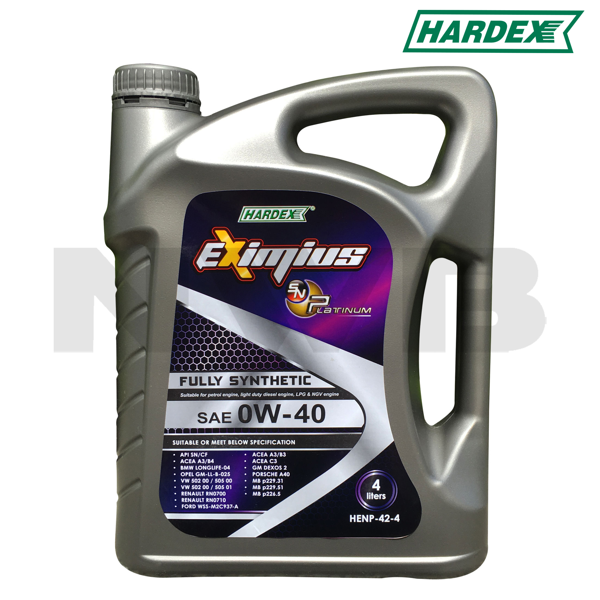Hardex Eximius 0W-40 Fully Synthetic Diesel and Gasoline Engine Oil (4 ...