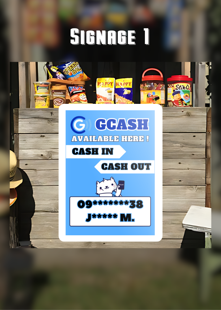 GCASH Signage & Rates - Cash In/Out, Pay Bills & E-Loading | Lazada PH