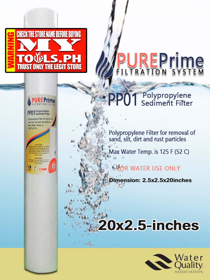 20SL Pure Prime Water Filter Cartridge Sediment 20SL 20X2.5-inches ...