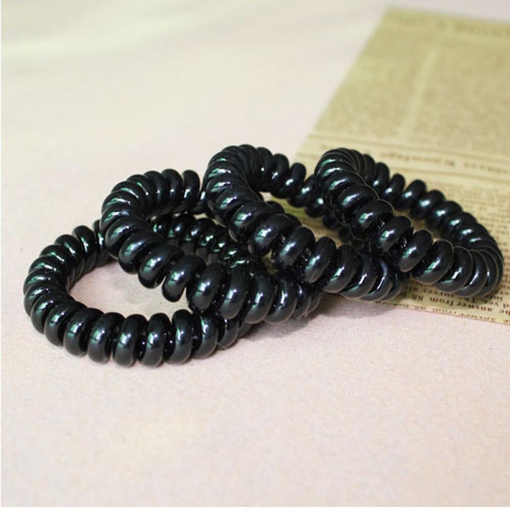 RANG 5PCS Fashion Girls Women Black Rubber Hair Rope Hair Ties ...