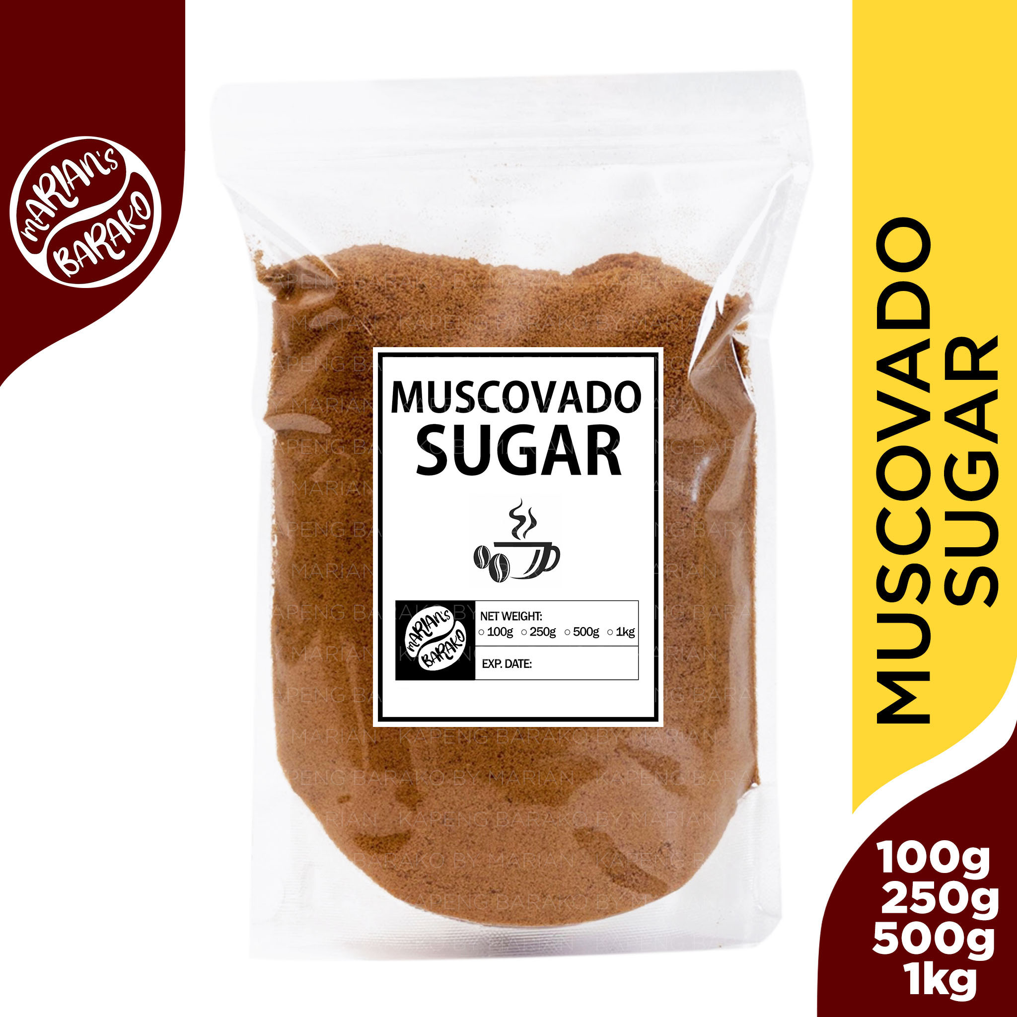 [KBM] 100% Organic Muscovado Sugar (1KG/500G/250G/100G) [Kapeng Barako ...