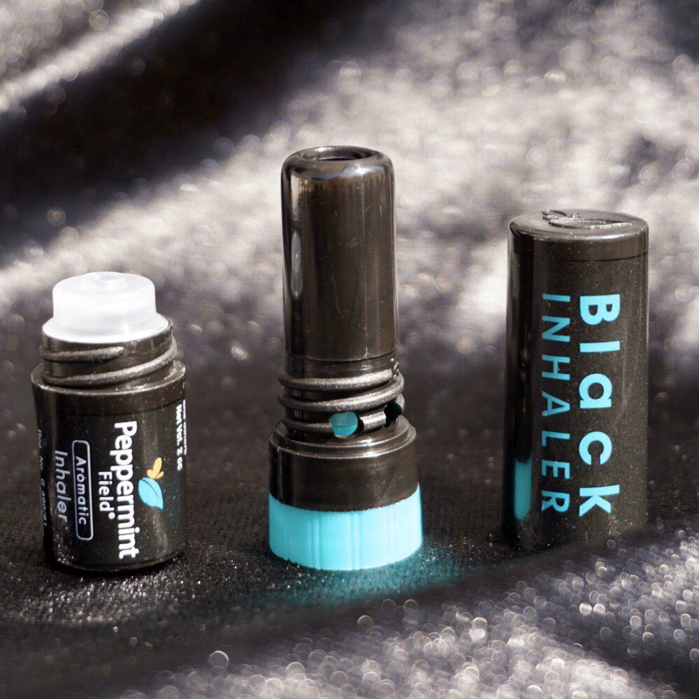 2 in 1 Black Inhaler Peppermint Field, Nasal Decongestant, Relaxing ...