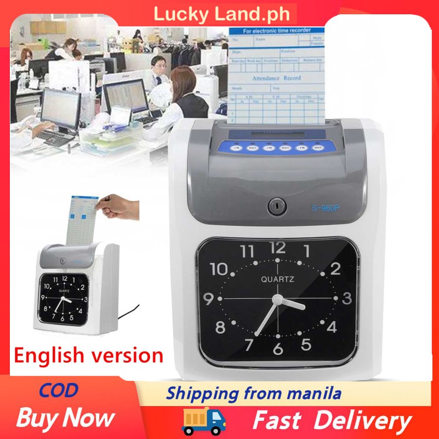 【Free 50pcs Timecard】Time Recorder Time Attendance Bundy Clock Payroll ...