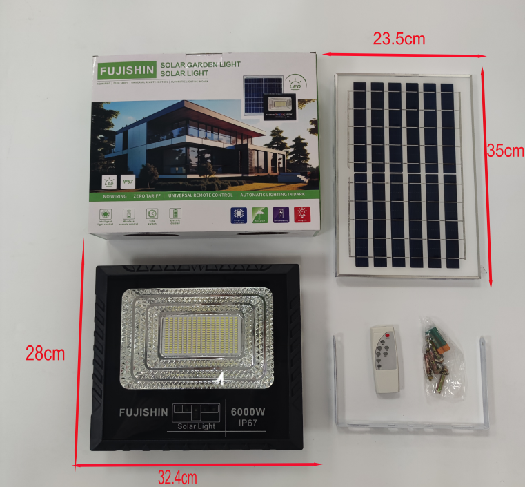 Fujishin Solar Flood Light Outdoor Waterproof Indoor 6000w Led Lamp ...