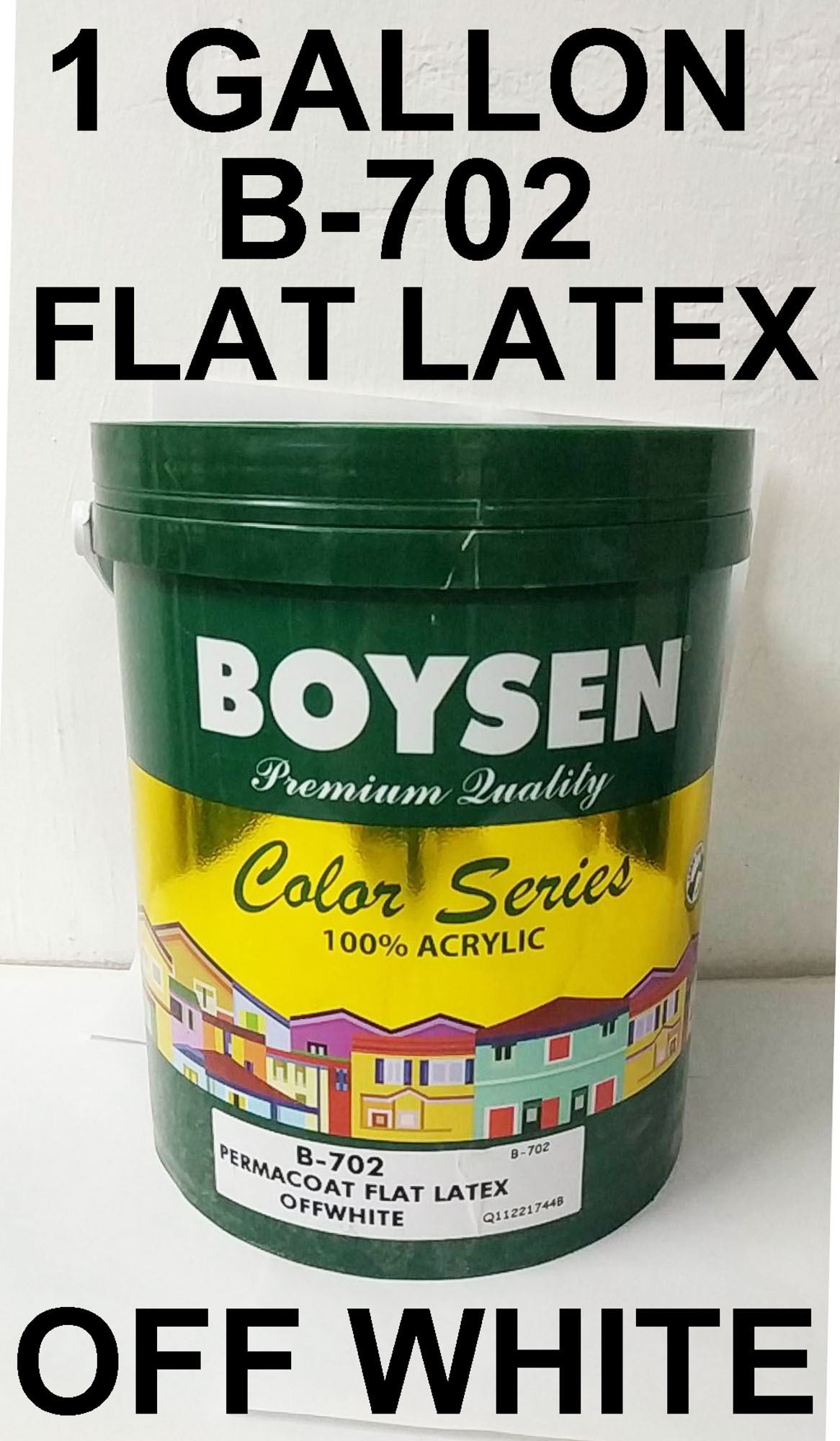BOYSEN B 702 PERMACOAT FLAT LATEX OFF WHITE 1 GALLON BOYSEN B 702 PERMACOAT FLAT LATEX OFF WHITE 1 GALLON