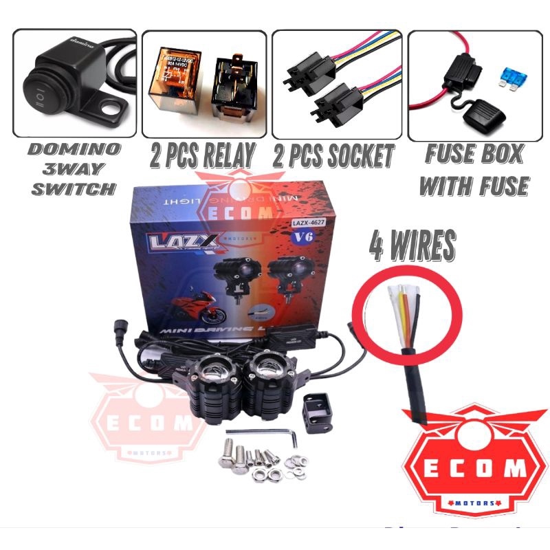 MINI DRIVING LIGHT V6 LAZX 4WIRES | Lazada PH