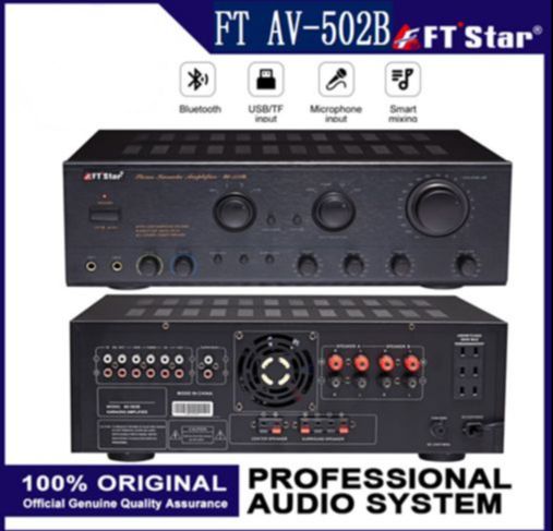 FT-Star AV-502B Stereo Mixing Karaoke Amplifier 500WX2/750wx2 For ...