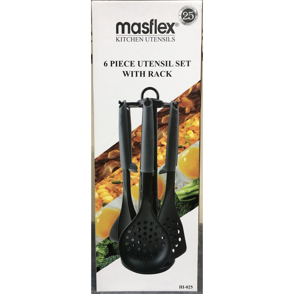 Masflex Kitchen Utensils 6 Piece Utensil Set with Rack | Lazada PH