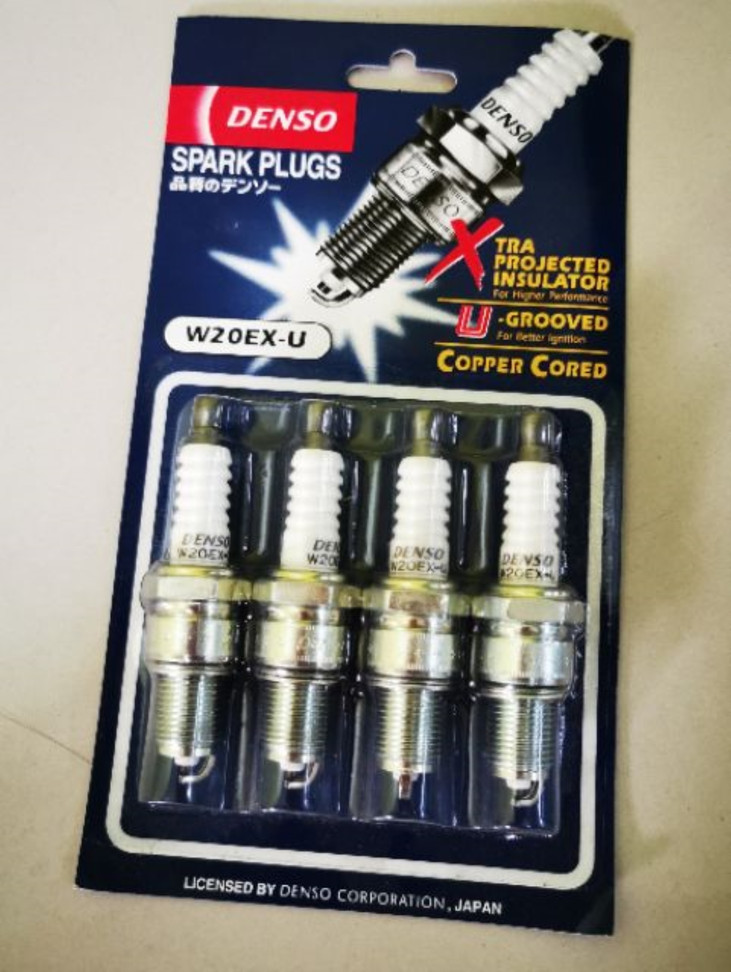 DENSO W20EX-U(4pc) Spark Plug for Toyota Corolla 1300 (2E) 1989-2001 ...