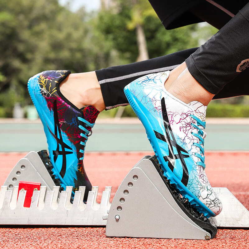 PH Men Track and Field Shoes Track Spike Women Running Sprint Shoes ...