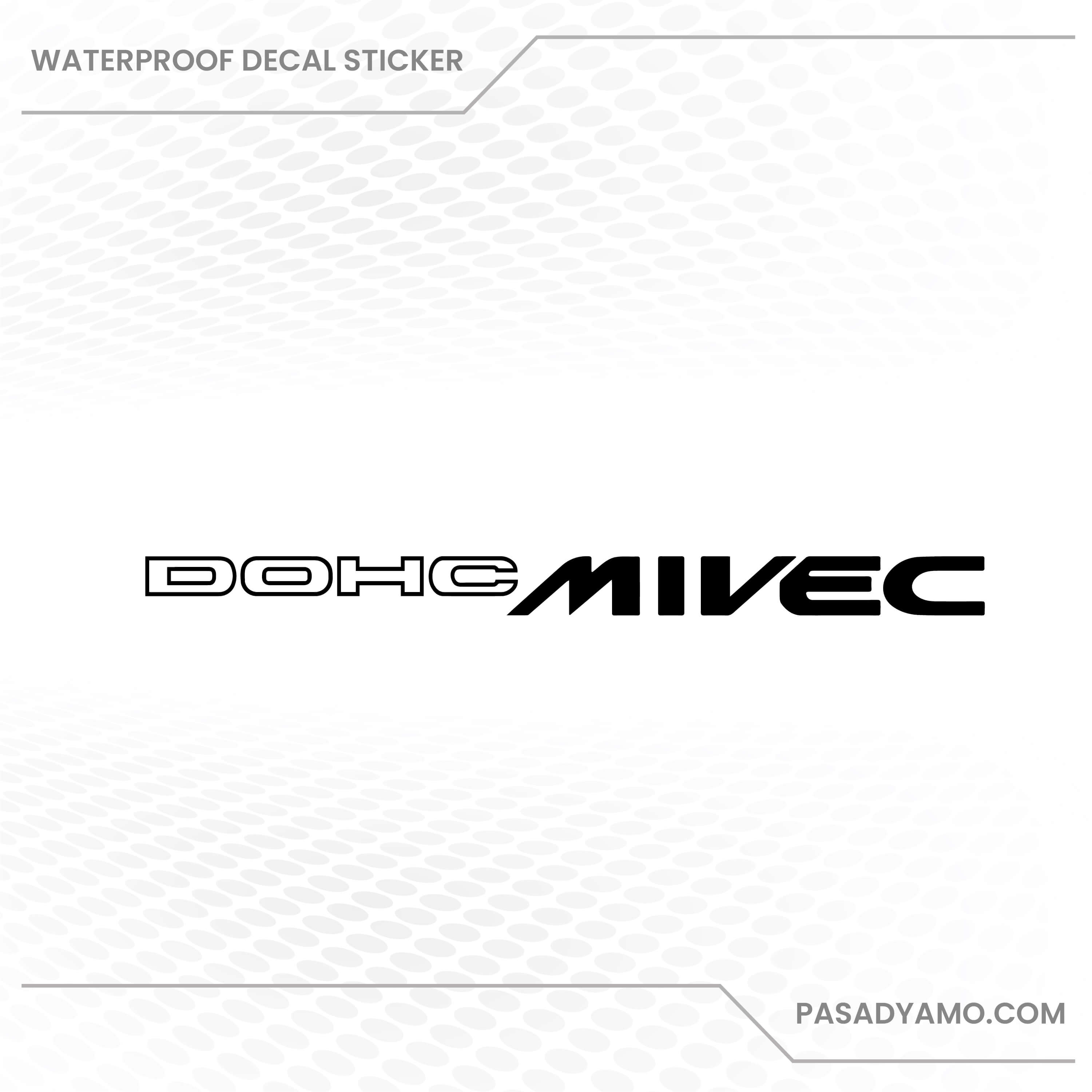 DOHC Mivec Logo Decal Sticker for Cars Motorcycles Laptops Skateboards ...