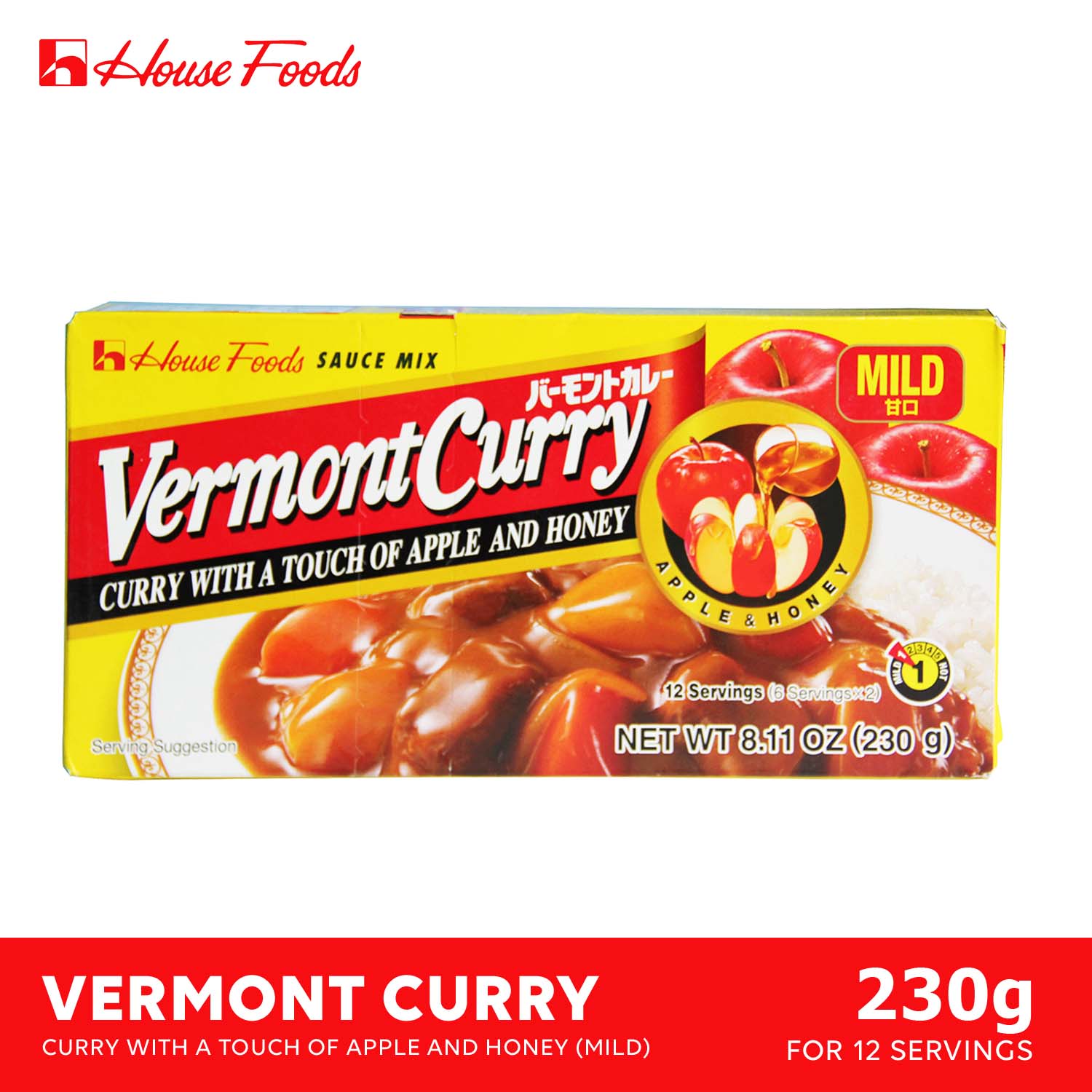House Foods Vermont Japanese Curry Mild 230g | Lazada PH