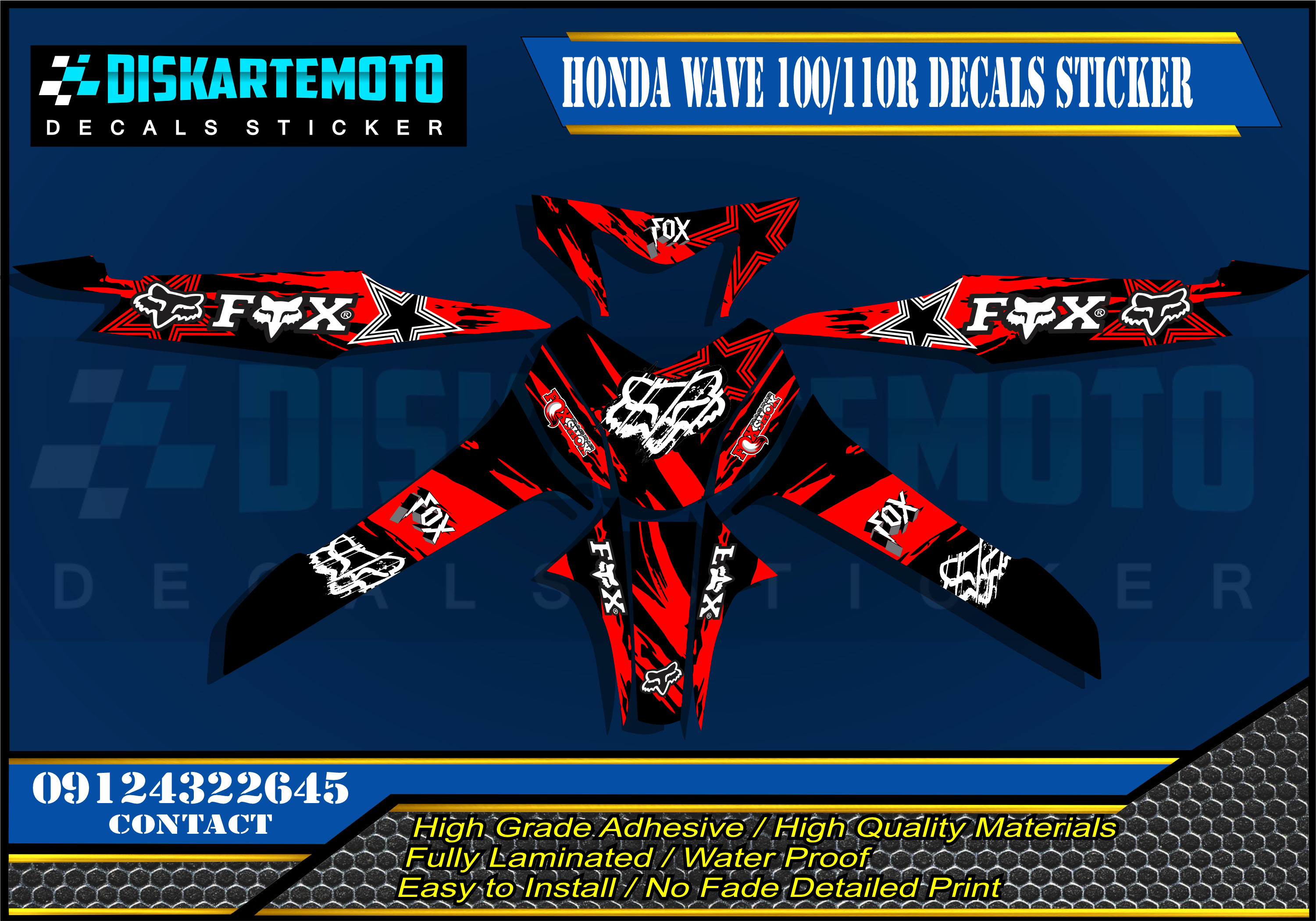 Honda Wave 100/110r Decals Sticker | Lazada PH