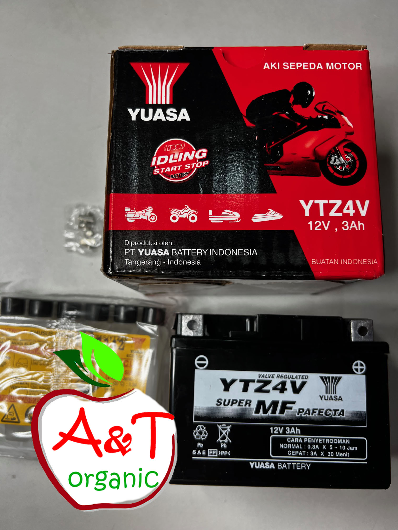 YUASA YTZ4V - 12V 3Ah Genuine Battery INDONESIA for Yamaha Sniper / mio ...