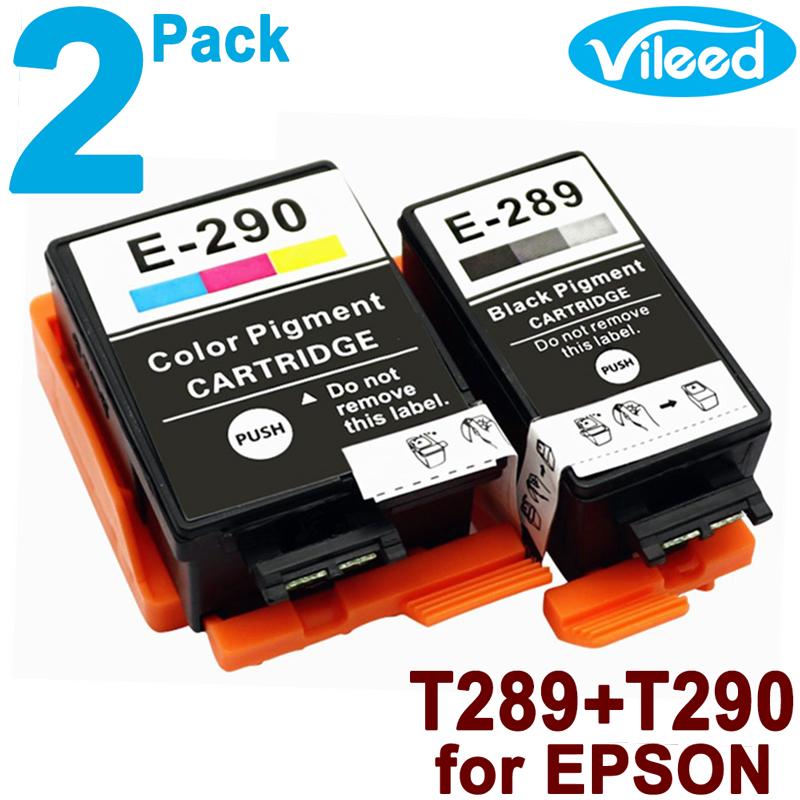 【Manila Spot】2 Pack T289 Black + T290 Ink For Epson 289 290 Full Set ...
