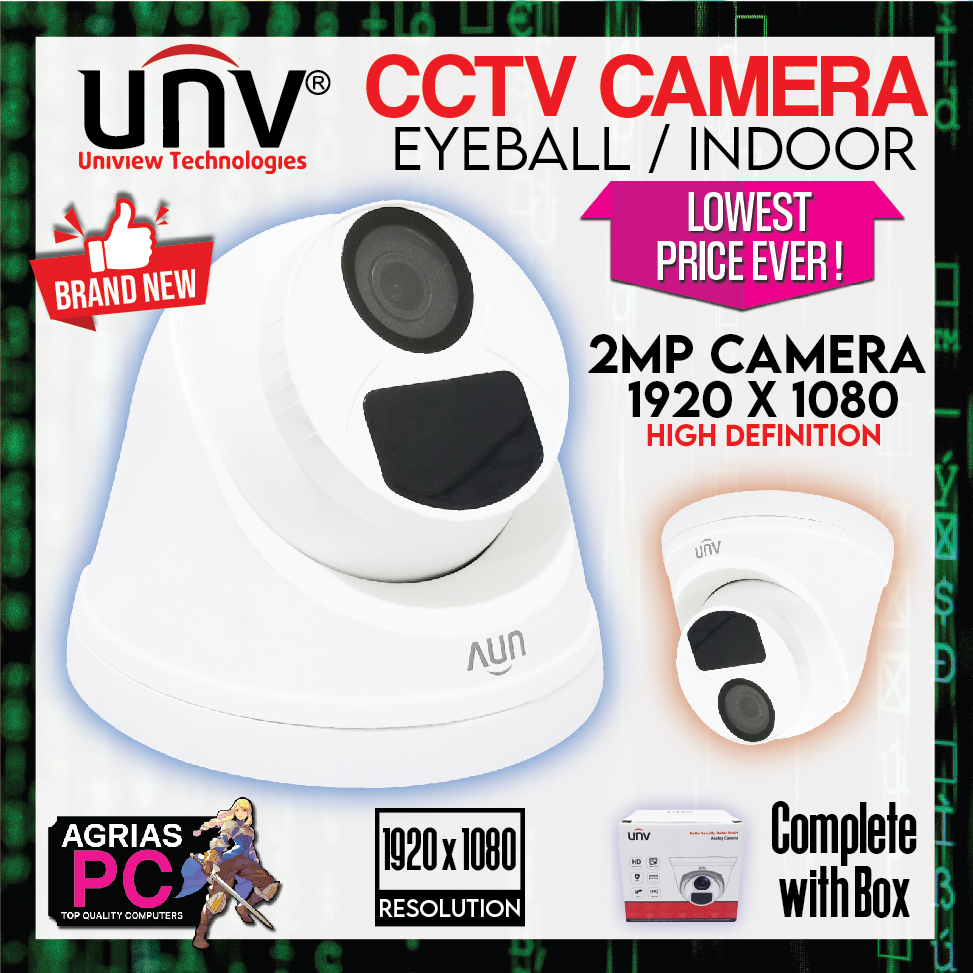 CCTV CAMERA - UNV - UNIVIEW INDOOR CAMERA - 2MP - 1080P - BRANDNEW ...