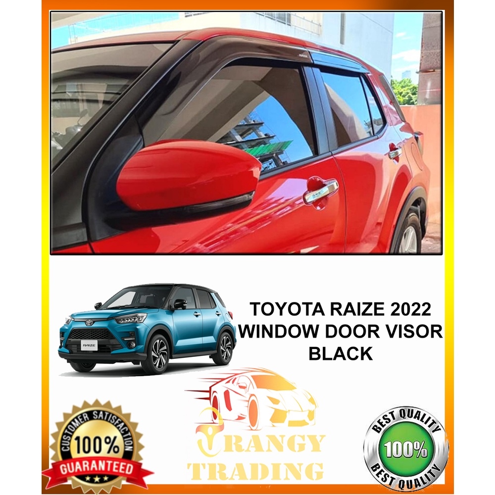 Toyota Raize 2022 to 2023 Window Door Visor Black Injection Type ...