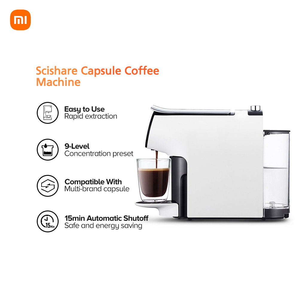 Scishare Capsule Coffee Machine Espresso Coffee Maker 580ml Water Tank ...