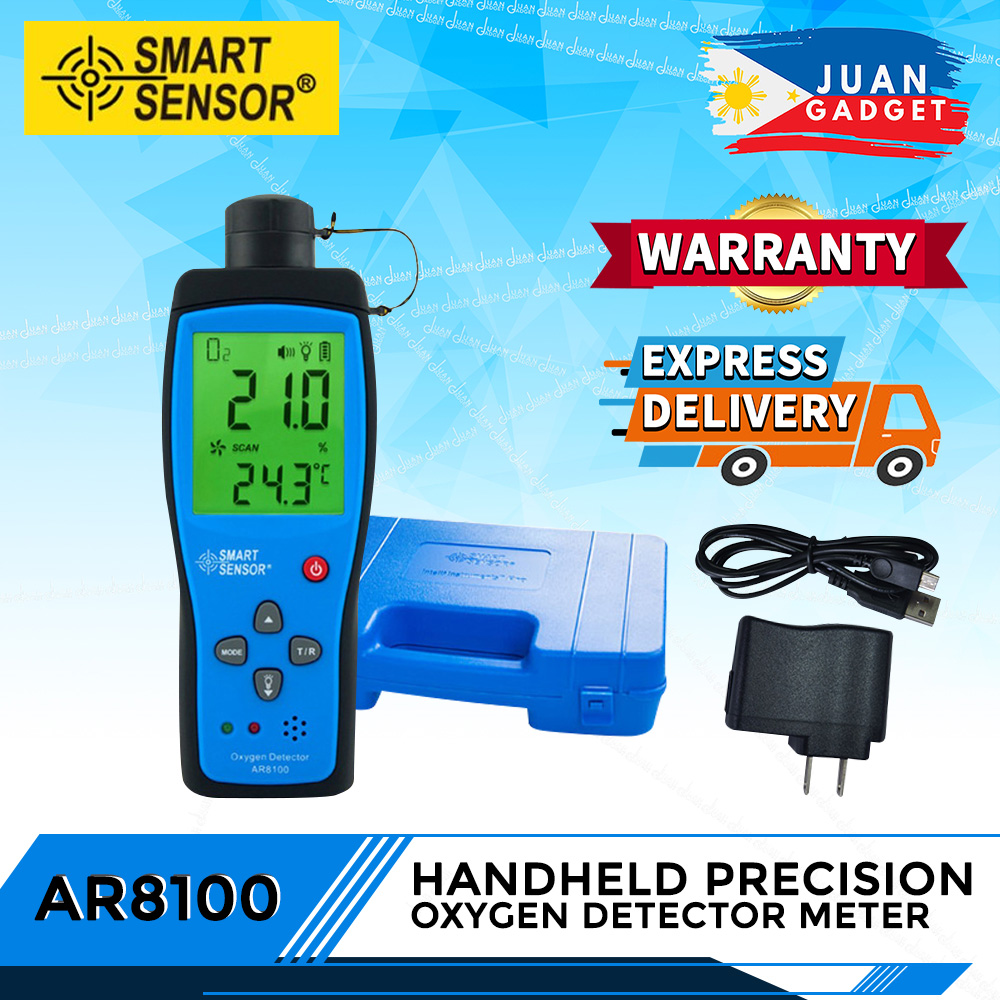 Smart Sensor AR8100 Handheld Precision Oxygen Detectors O2 Meter Tester ...