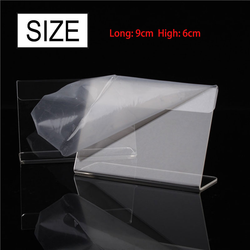 10pcs L Table Sign Display Stand Name Price Card Holder Acrylic Clear ...