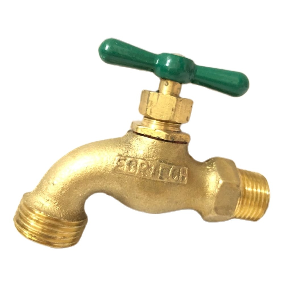 EUDESIGNS FT7730 HOSE BIBB,USA FORTECH,BRASS FAUCET BIG GREEN HANDLE ...
