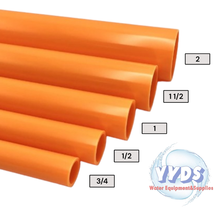 PVC PIPE BLUE, ORANGE & UPVC GRAY PER METER 1/2”, 3/4”, 1”, 1 1/4", 1 1 ...