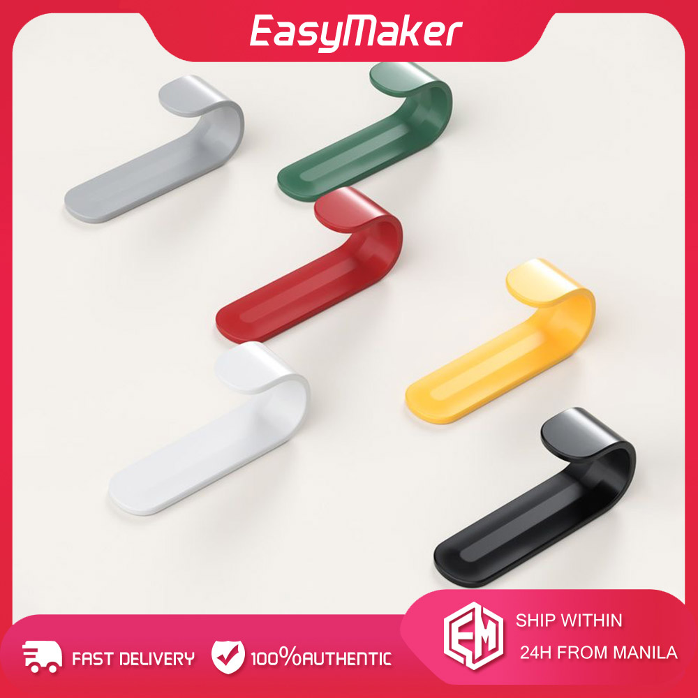 J-Shaped Wall Hook Self-Adhesive Hooks ABS Plastic Door Hangers Nail ...