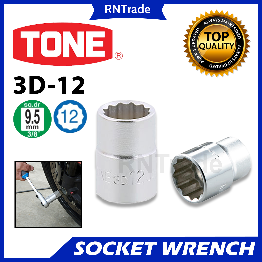 TONE Socket Wrench 3D-12 (12mm), 12 pt Socket, Made in Japan | Lazada PH