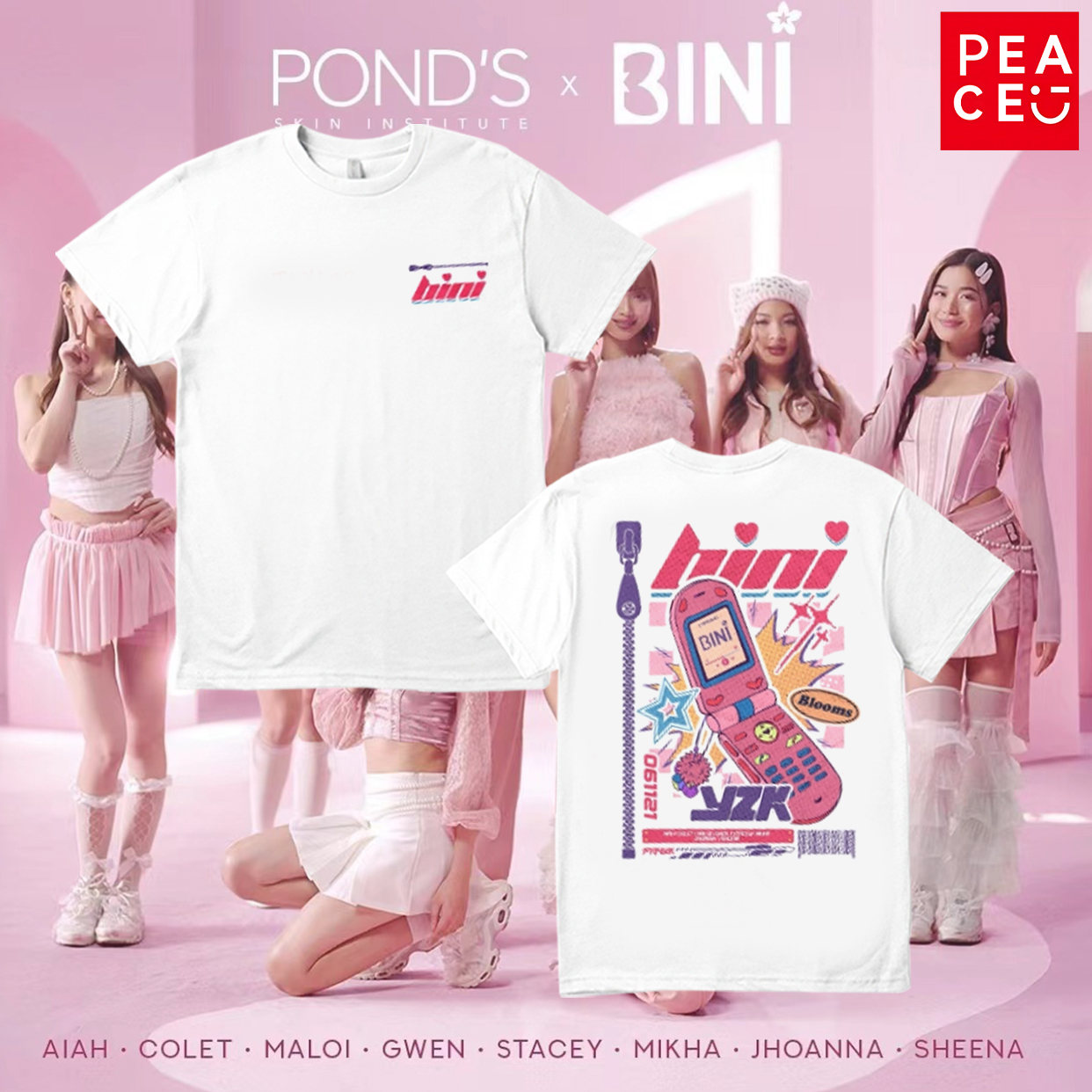 PEACE® BINI V1 TEE | BINI COLLECTION STREET T-SHIRT GRAPHIC CLOTHING ...
