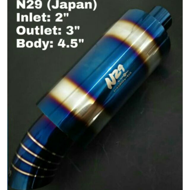 JDM Titanium Burnt Japan Muffler Exhaust Titanium Burnt HKS Nitto Mugen ...