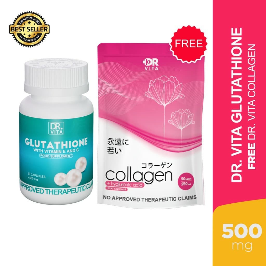 Original Dr. Vita Glutathione + Dr. Vita Collagen w/ Hyaluronic Acid ...