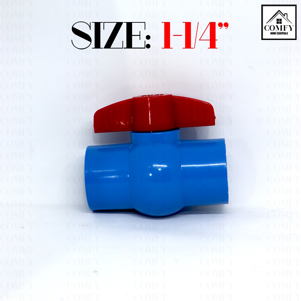 EUDESIGNS Thick HEAVY DUTY PVC Blue Ball Valve 1/2" 3/4" 1" 1-1/4" 1-1/ ...