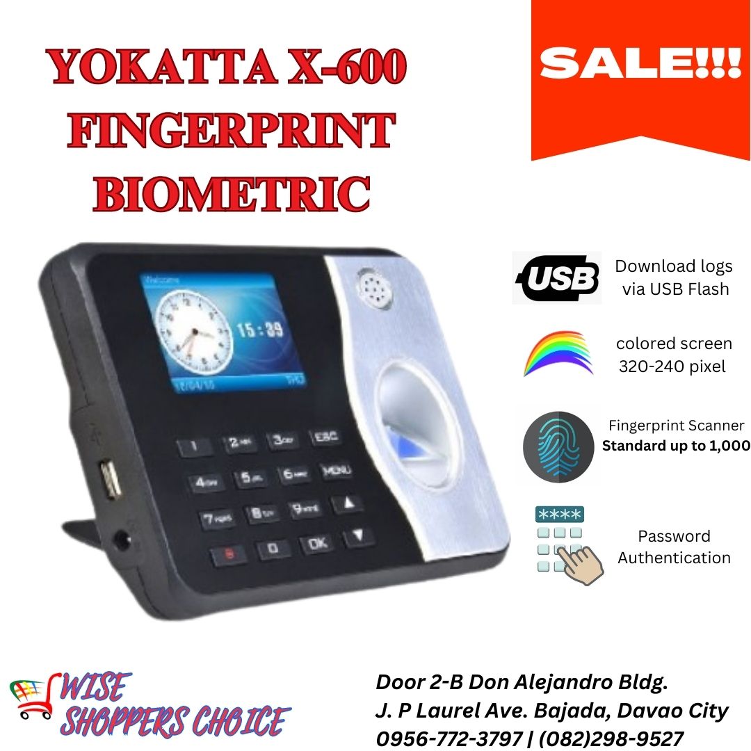 Fingerprint Biometric YOKATTA X600 Time and Attendance Scanner Time ...