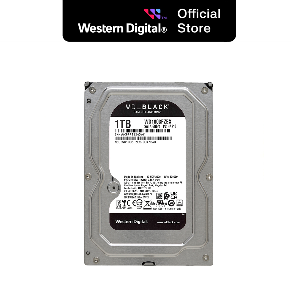 Western Digital WD Black™ SATA 3.5" Internal Gaming HDD Storage (1TB ...