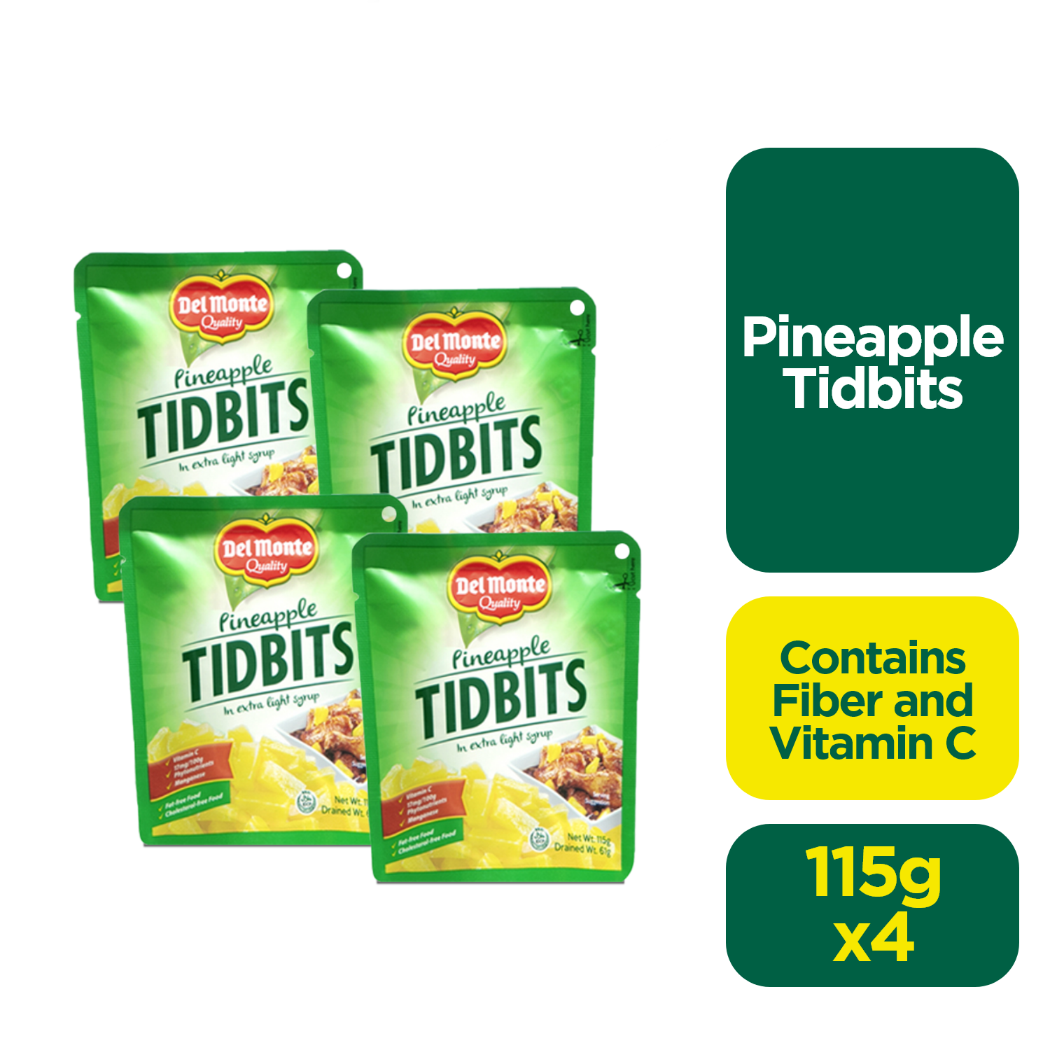 DEL MONTE Pineapple Tidbits for Delicious, Healthy and Appetizing Meals ...