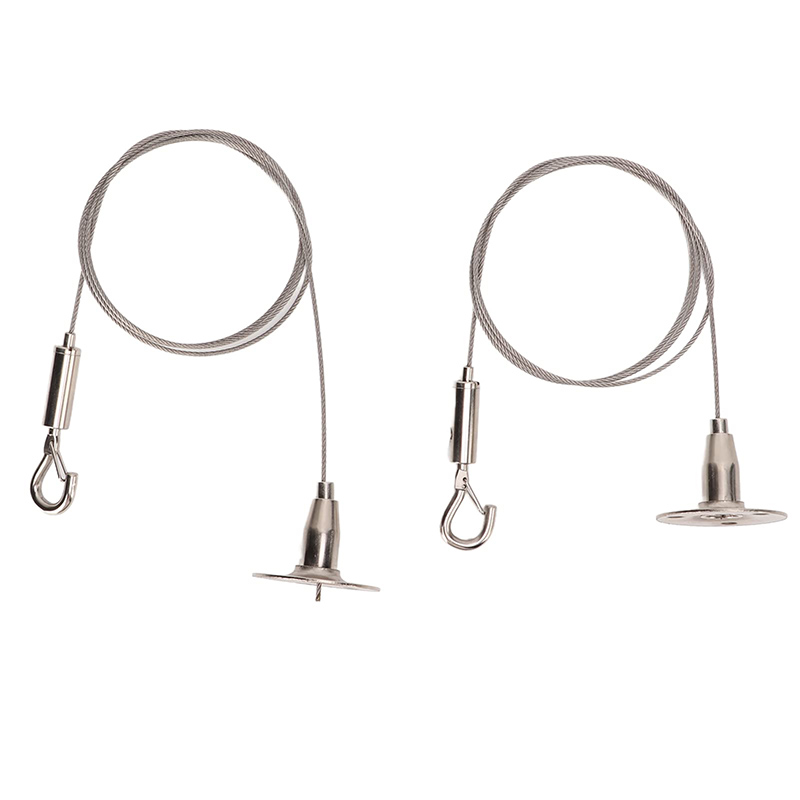 2 Pcs Adjustable Billboard Wire Rope Ceiling Hanger Steel Wire Rope ...