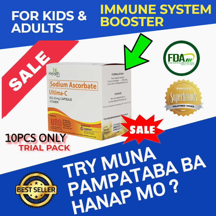 ULTIMA C pampataba na vitamins 10capsules ORIGINAL sodium ascorbate ...