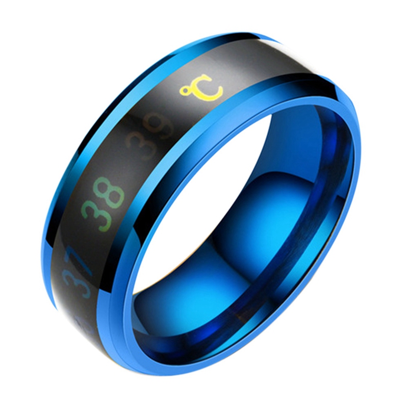 Temperature Ring Fashion Smart Stainless Steel Classic Wedding Couple ...