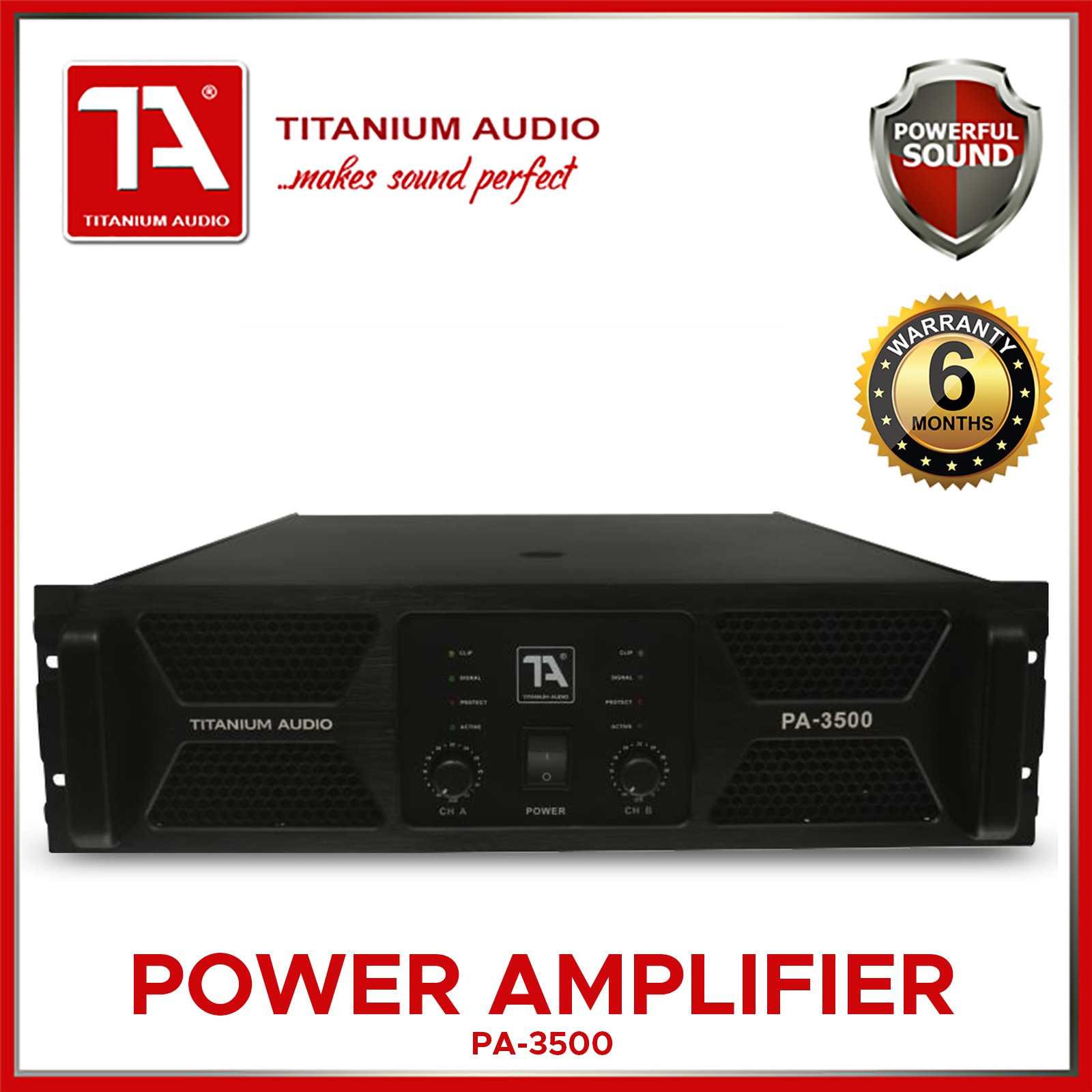 Titanium Audio PA 3500 / Power Amplifier / 2000w RMS / Class H Powered ...