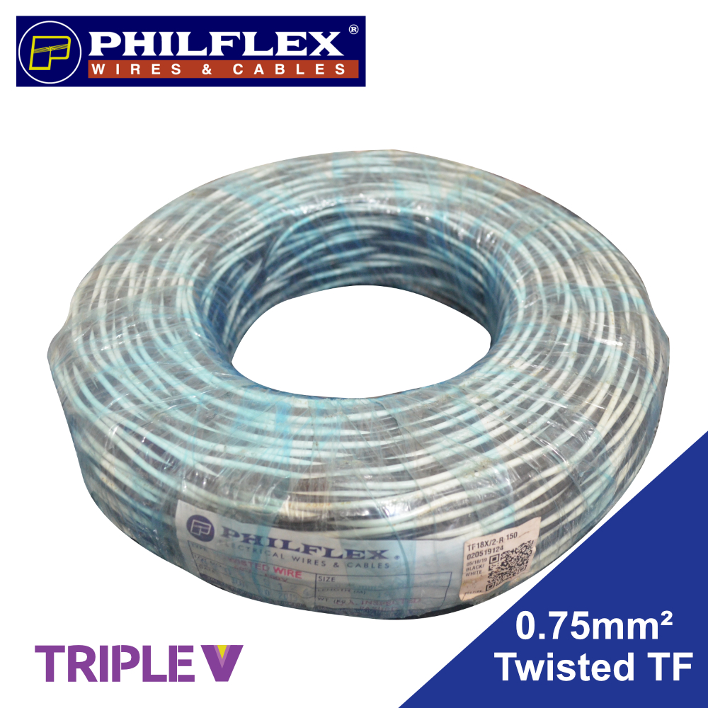 Philflex Twisted TF Wire 0.75mm 18/2 | Lazada PH