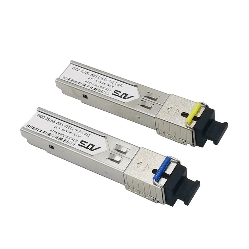 1 Pair Single Mode SC Connector Optical Fiber Transceiver BIDI 1.25g ...