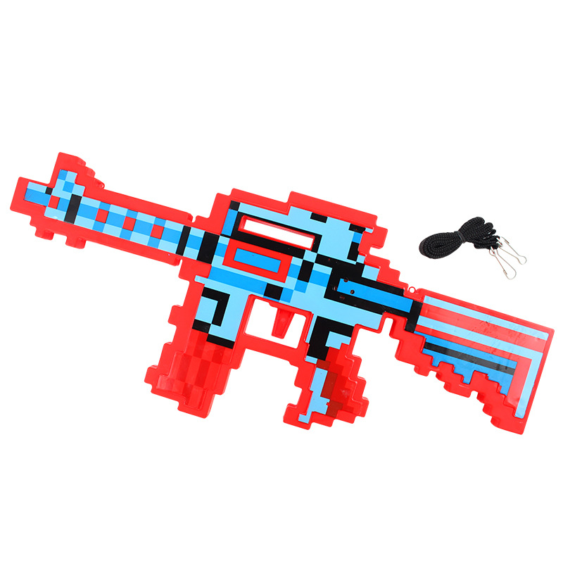 Children's luminous electric submachine gun toy Mosaic light music toy ...