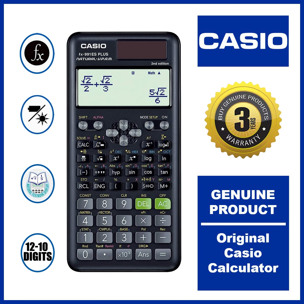 Casio Scientific Calculator FX-991ES Plus Function Scientific ...