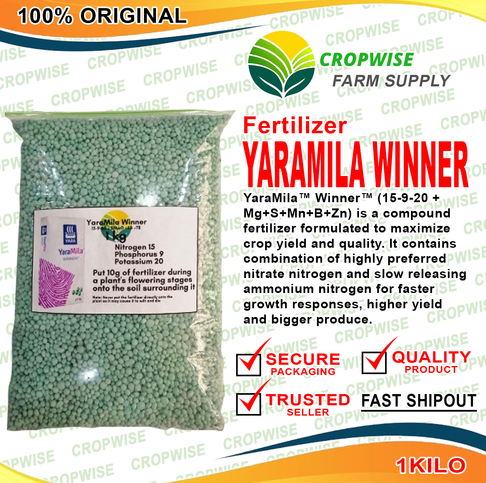 Yara Mila Winner Fertilizer REPACKED 1KG | Lazada PH
