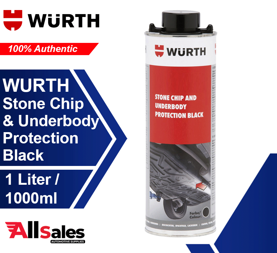 WURTH Stone Chip and Underbody Protection Black Undercoat 1 Liter ...