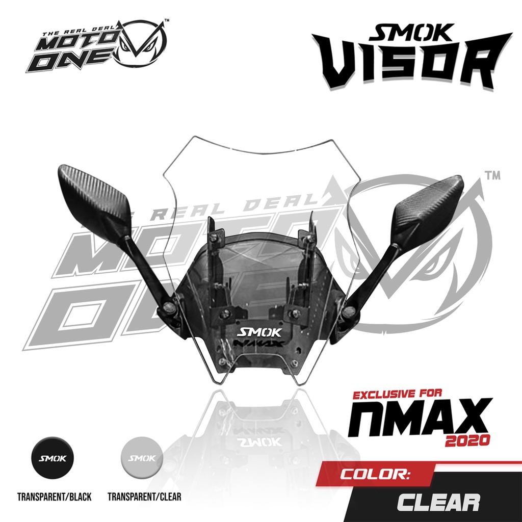 MOTO ONE SMOK NMAX 2020 V2 THAILAND WINDSHIELD VISOR SMOKE / CLEAR ...
